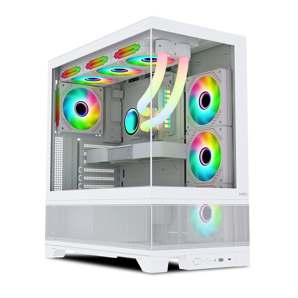 Case máy tính MIK LUMINE 4FA White – Tinh tế, nổi bật không gian setup
