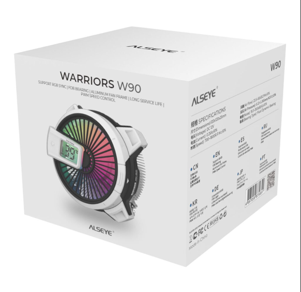 Tản nhiệt khí Alseye W90 ARGB Display | Socket LGA 1700/1200/115x